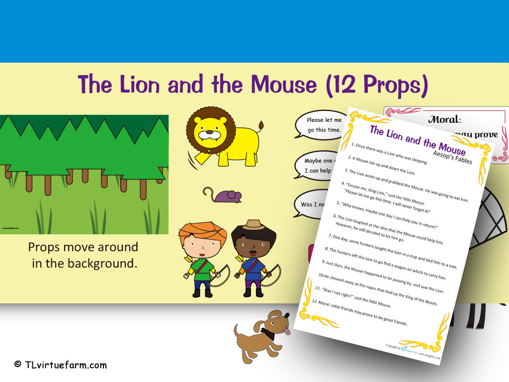 01-S001 – The Lion and the Mouse 12p | T&L English House ~ Kids ...