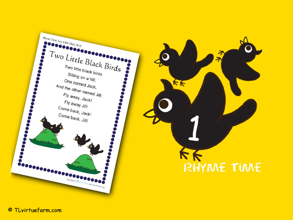 NA006 Two Little Black Birds | T&L English House ~ Kids Learning Fun